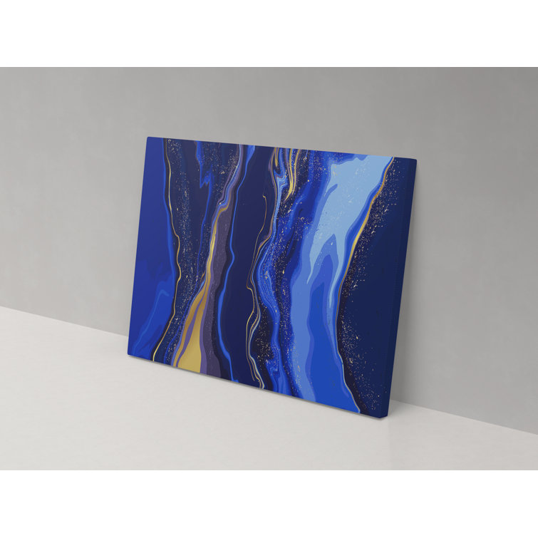 Metro Lane Abstract Marble - Wrapped Canvas Painting | Wayfair.co.uk