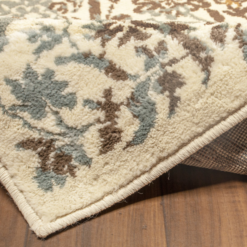 Birch Lane™ Everina Transitional Floral Indoor Area Rug Ivory | Wayfair