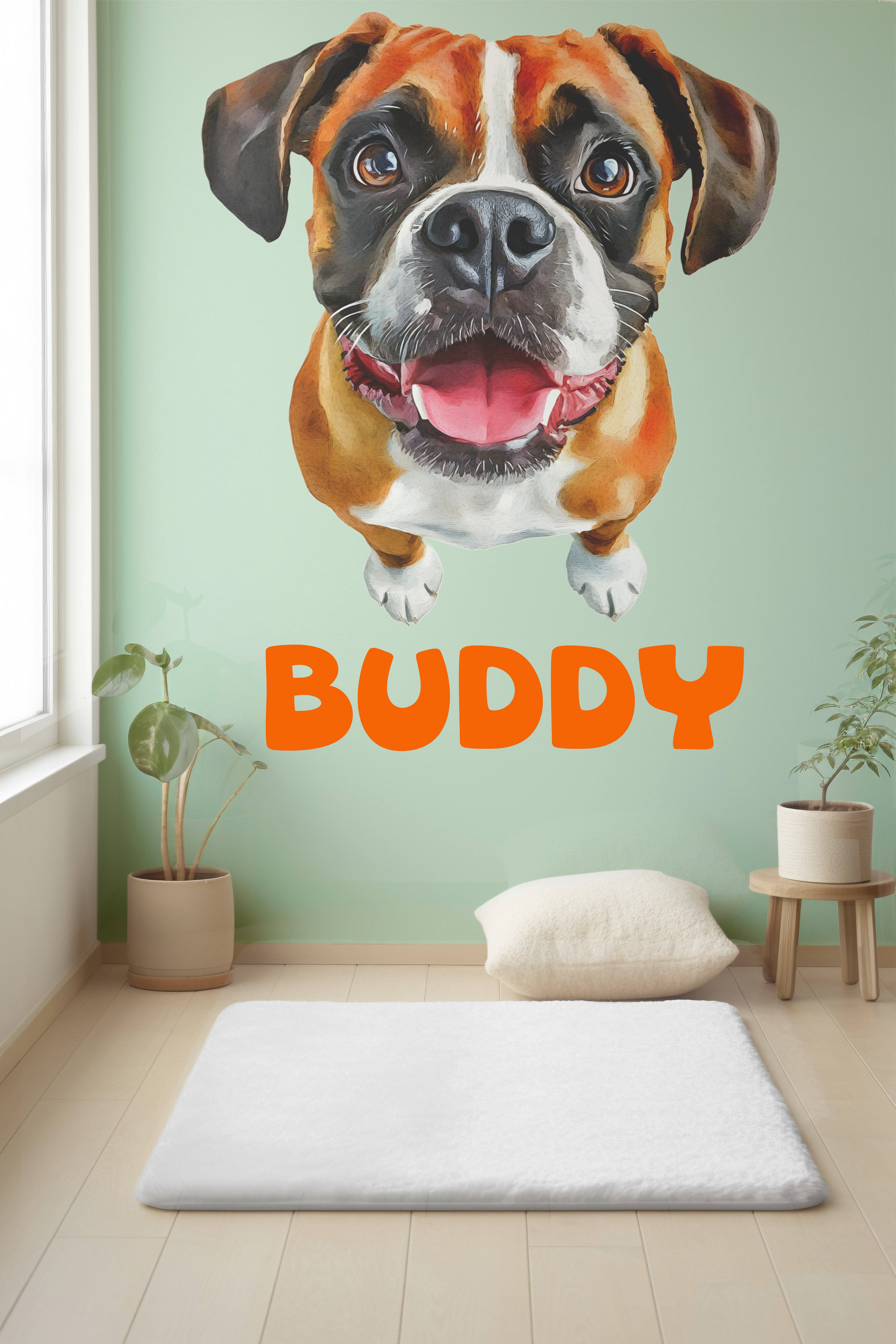Lark Manor™ Personalized Dog Vinyl Wall Sticker - Custom Dog Name Decal ...