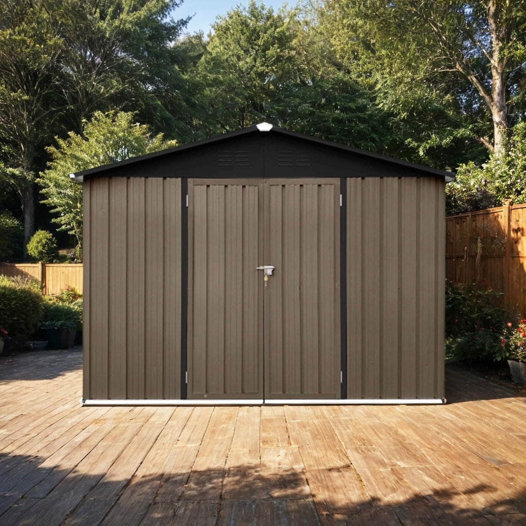 Mesa Home Depot 10ft x 8ft Garden Shelter with padlock - Outdoor Metal ...