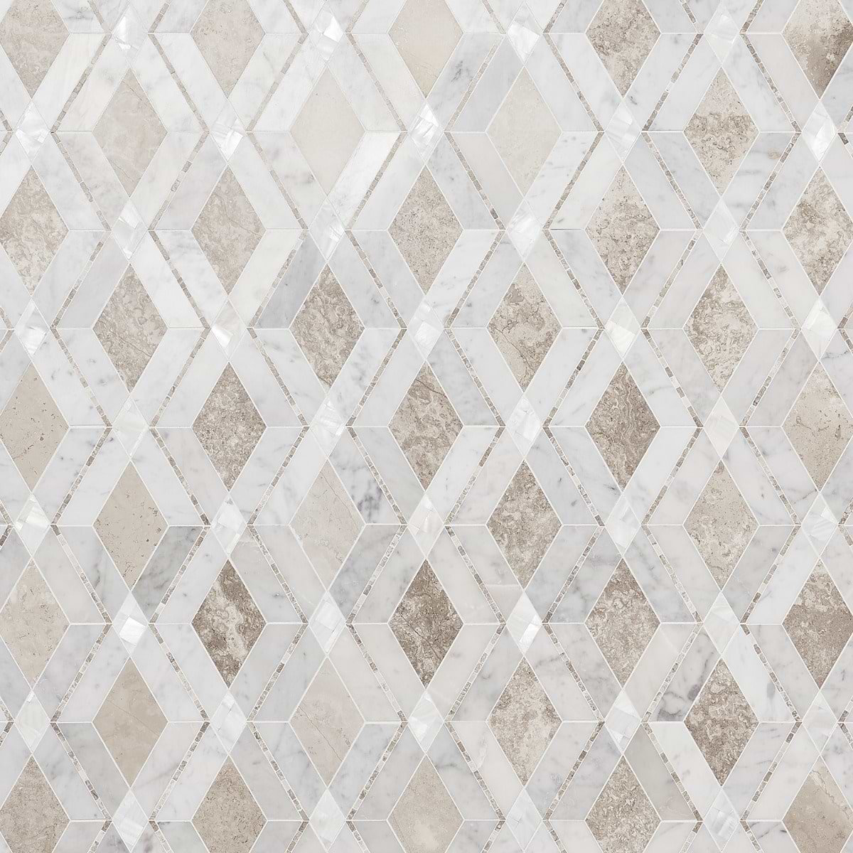 TileBar Diana Champagne Beige Polished Marble And Pearl Mosaic Tile ...