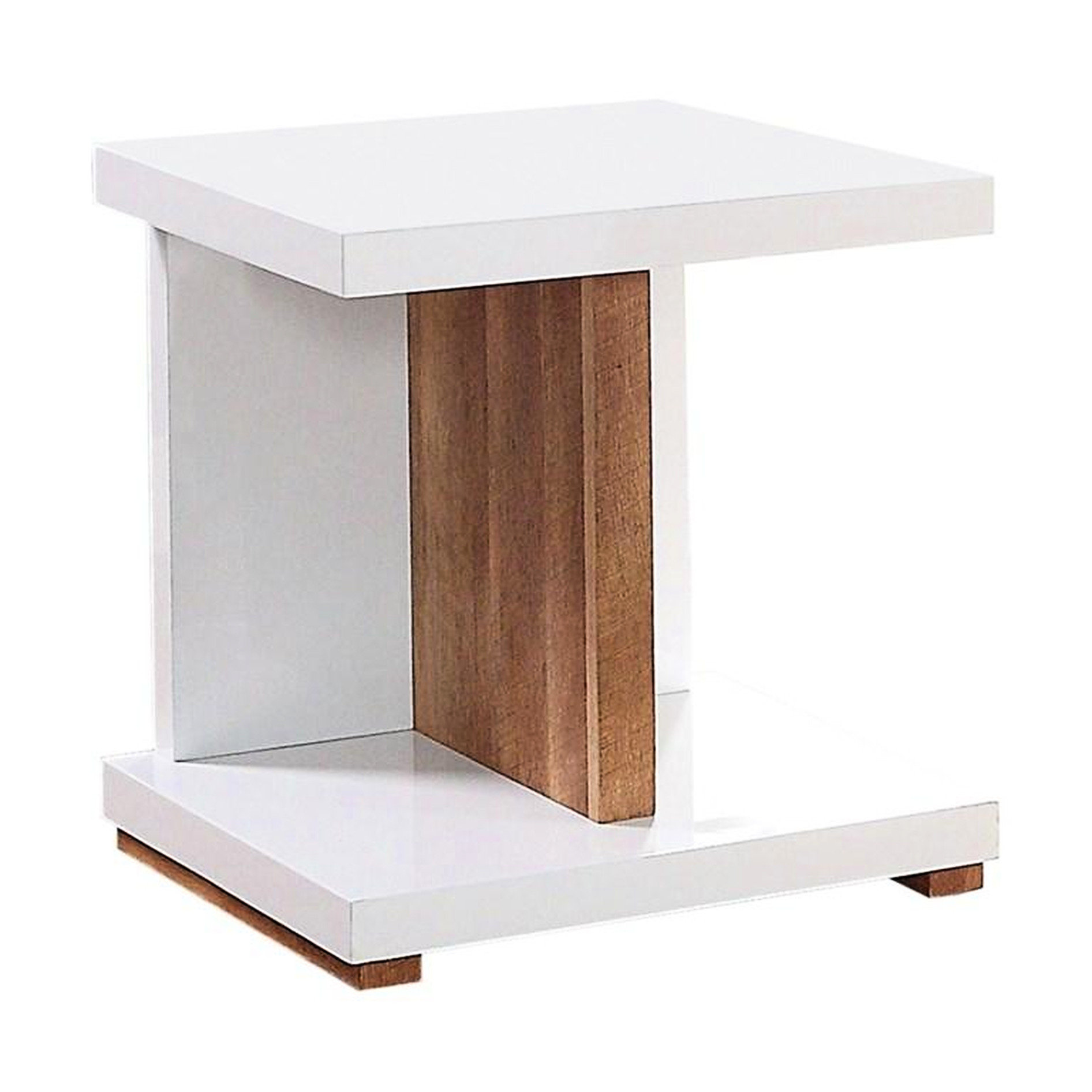 Everly Quinn End Table Of Contemporary Design, Solid Wood, Two - Tone ...