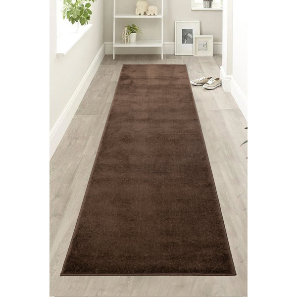 Latitude Run® Custom Size Rug Solid Color Dark Beige Schulter Design ...