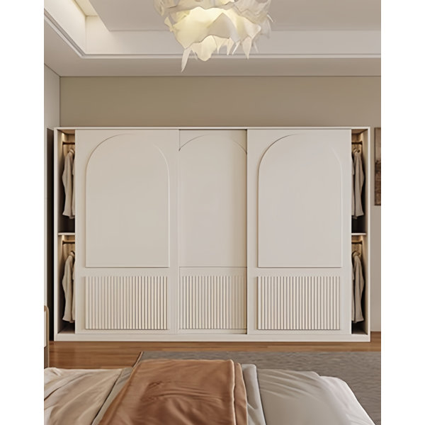 marlao Classic Solid Color Simple Push And Pull Wardrobe | Wayfair