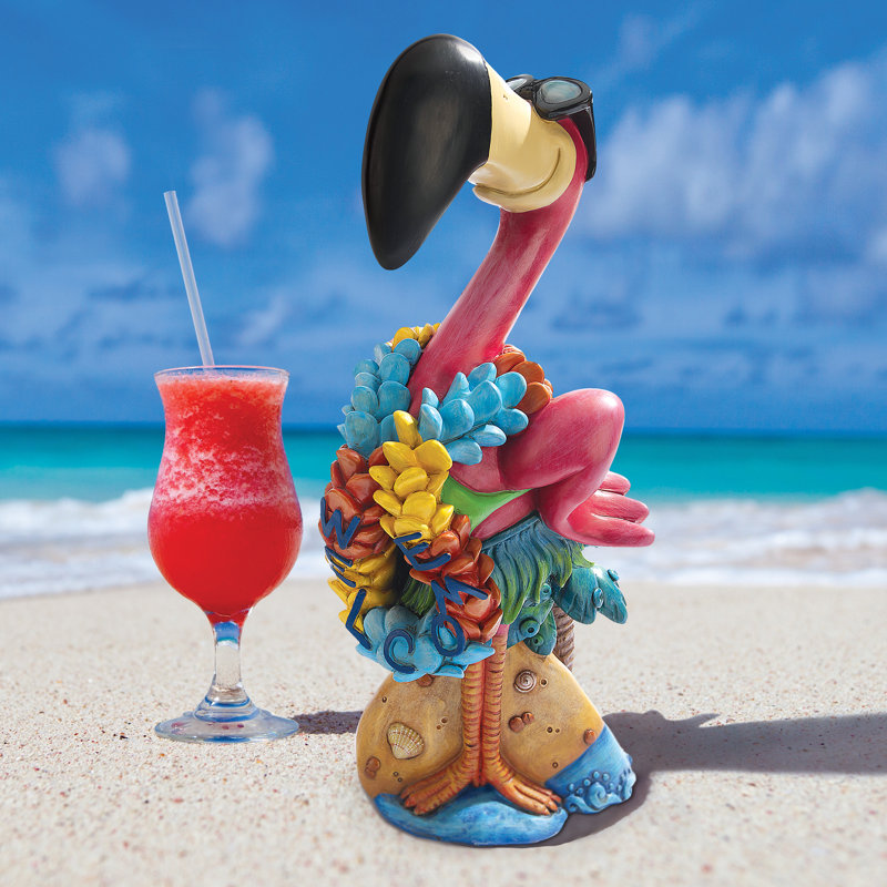 Design Toscano Flamingo Frank in Paradise Garden Statue & Reviews | Wayfair