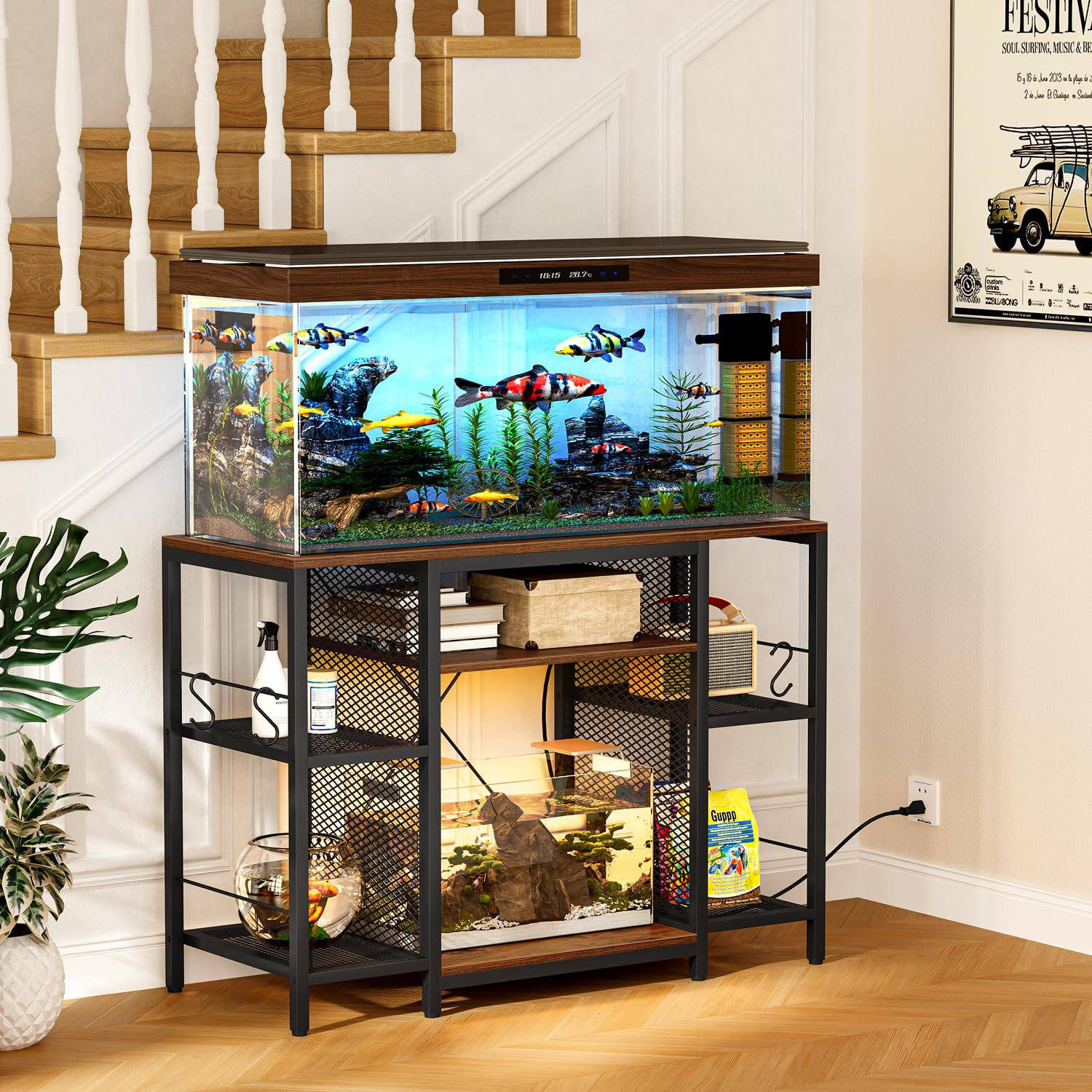Archie & Oscar™ 40 Gallon Fish Tank Stand With LED Light Strip ...
