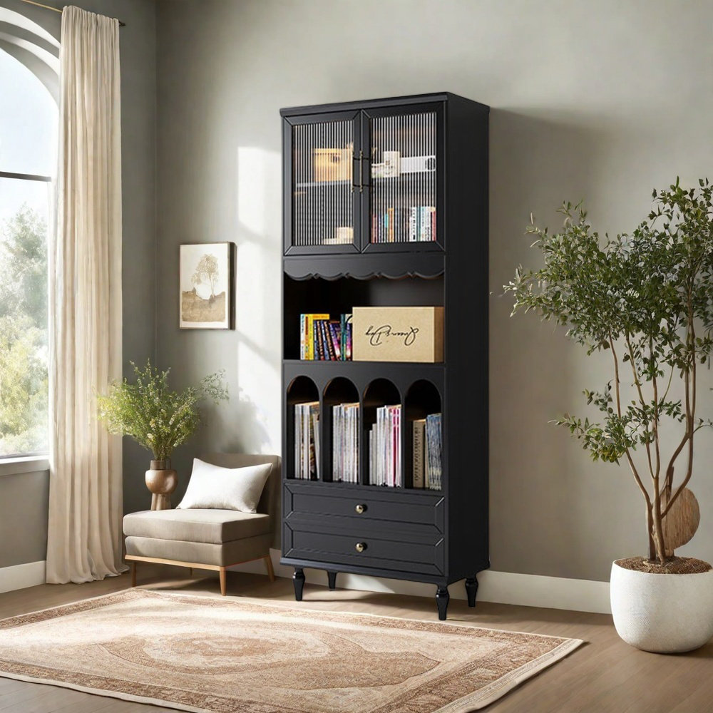 Parttlion American style dustproof solid wood bookcase | Wayfair