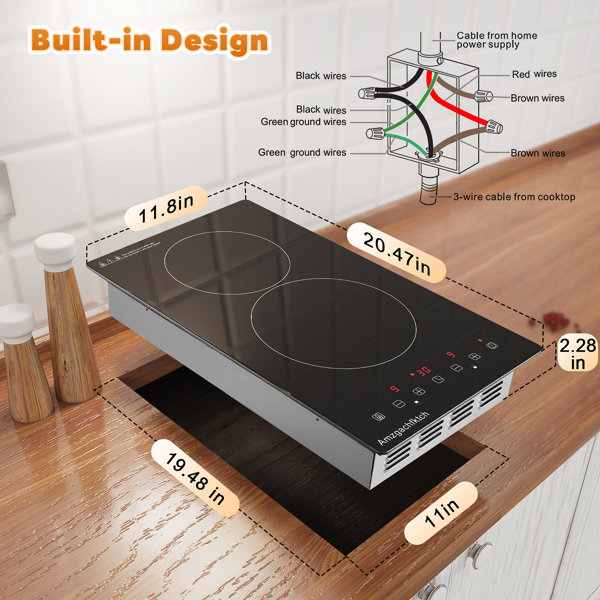 Zomagas 12 Inch Built-In Ceramic Stove Top With Child Safety Lock ...