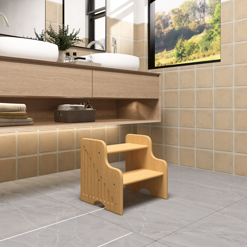 Winston Porter Chadbourne Wood Step Stool Sturdy 2 Step | Wayfair