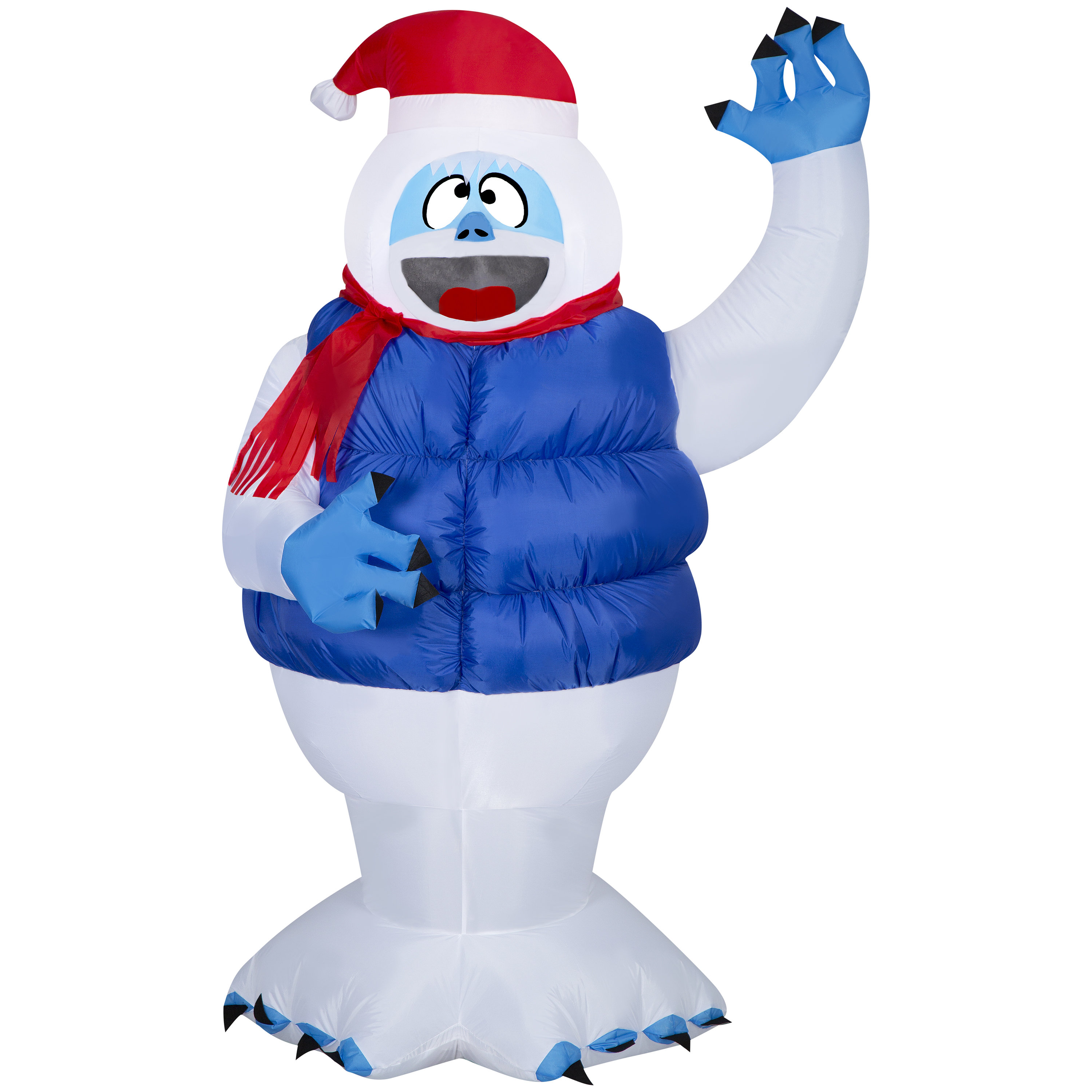 Gemmy Industries Christmas Inflatable Bumble in Blue Puffer Vest | Wayfair