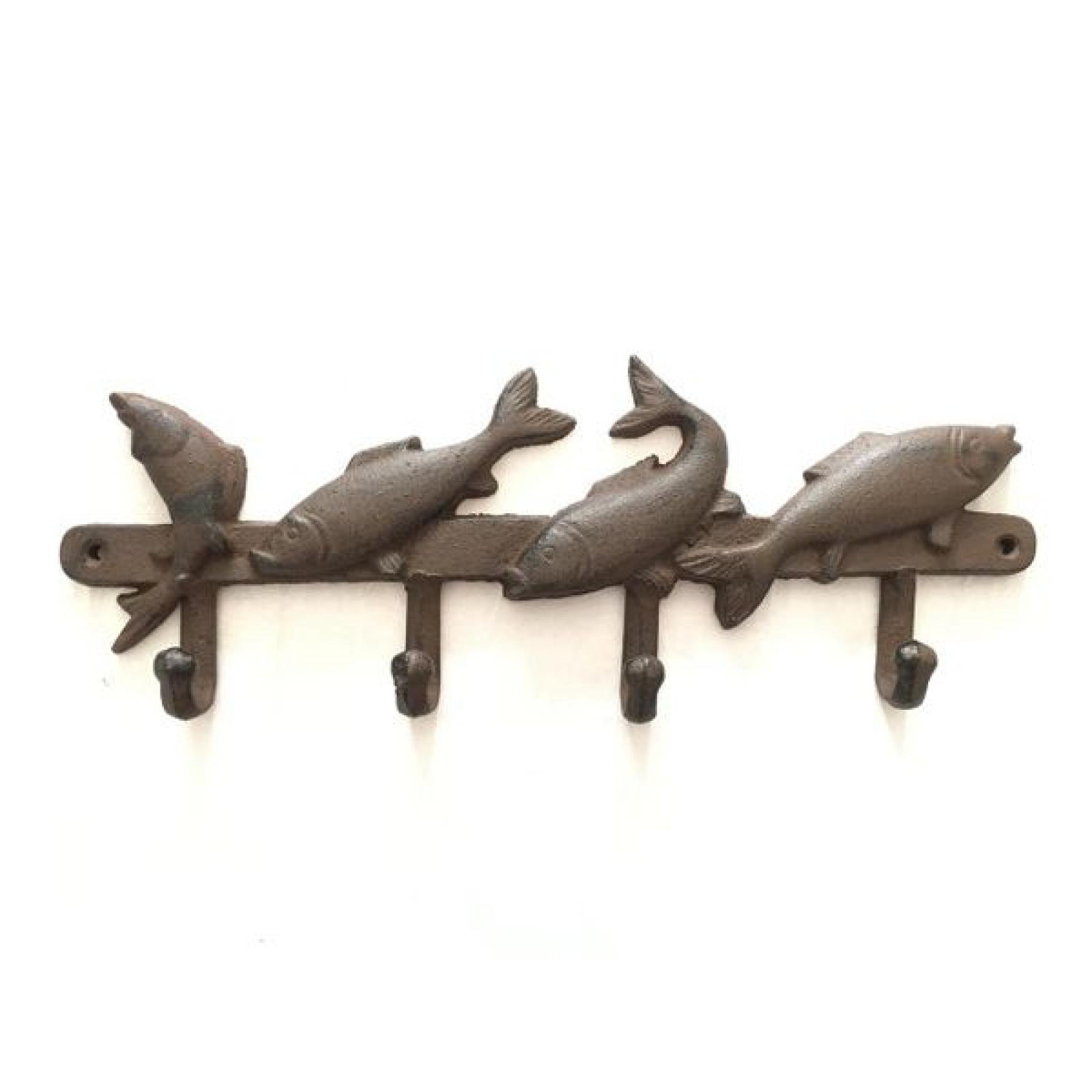 Beachcrest Home™ Cast Iron Fish Wall Hook | Wayfair