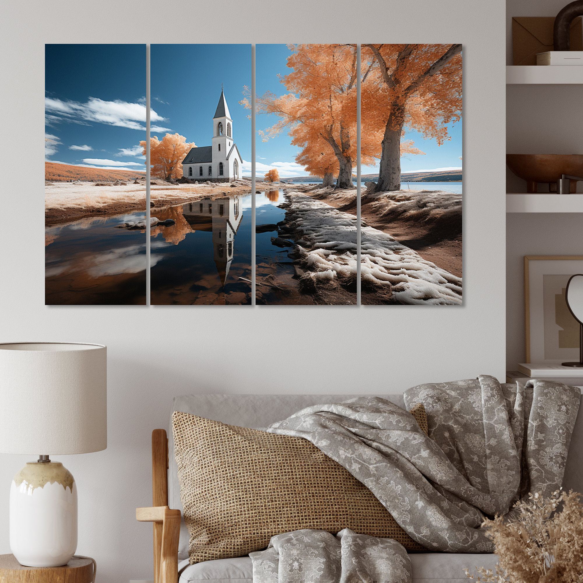 Design Art Landscape Church Sacred Reflections I - Spiritual Metal Art ...