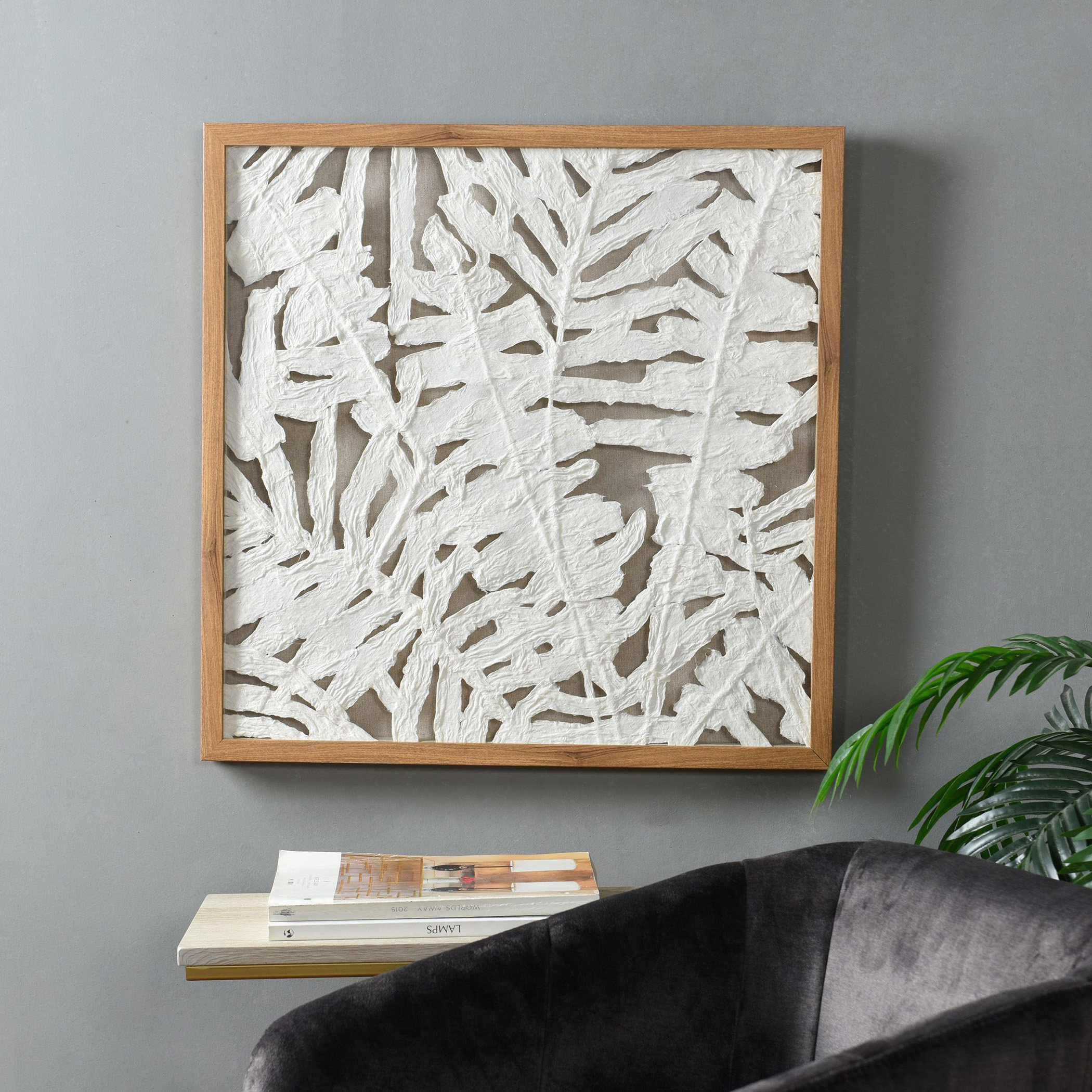 Bay Isle Home™ Palm Leaf Shadow Box II Framed On Paper Mixed Media ...
