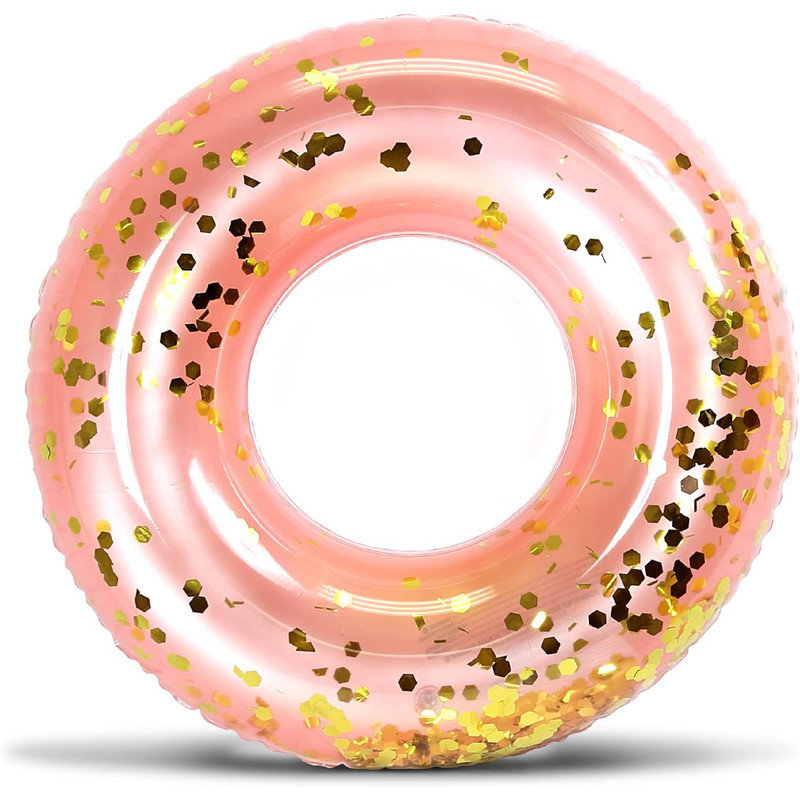 JASODI Inflatable Pool Float Tube Confetti Premium Swim Ring Heavy Duty ...