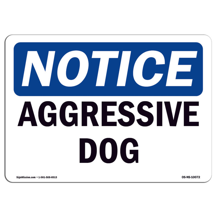 SignMission Aggressive Dog Sign | Wayfair