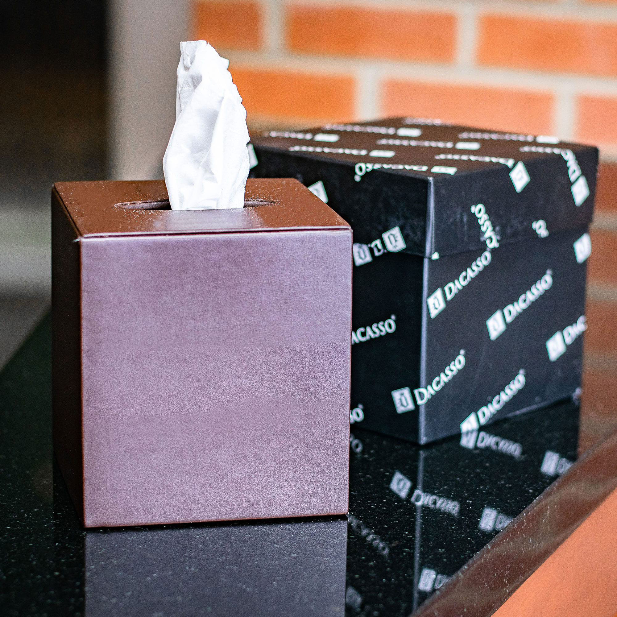 Ebern Designs Murtagh Leatherette Tissue Box Cover & Reviews | Wayfair