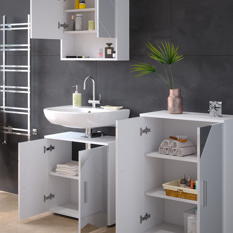 Brayden Studio Bernando Bathroom Storage Furniture Set | Wayfair.co.uk