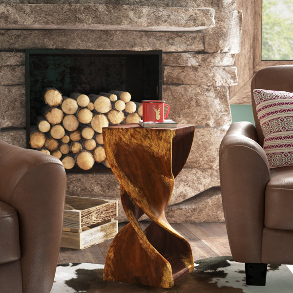 The Twillery Co.® Lovejoy Solid Wood Abstract End Table & Reviews | Wayfair