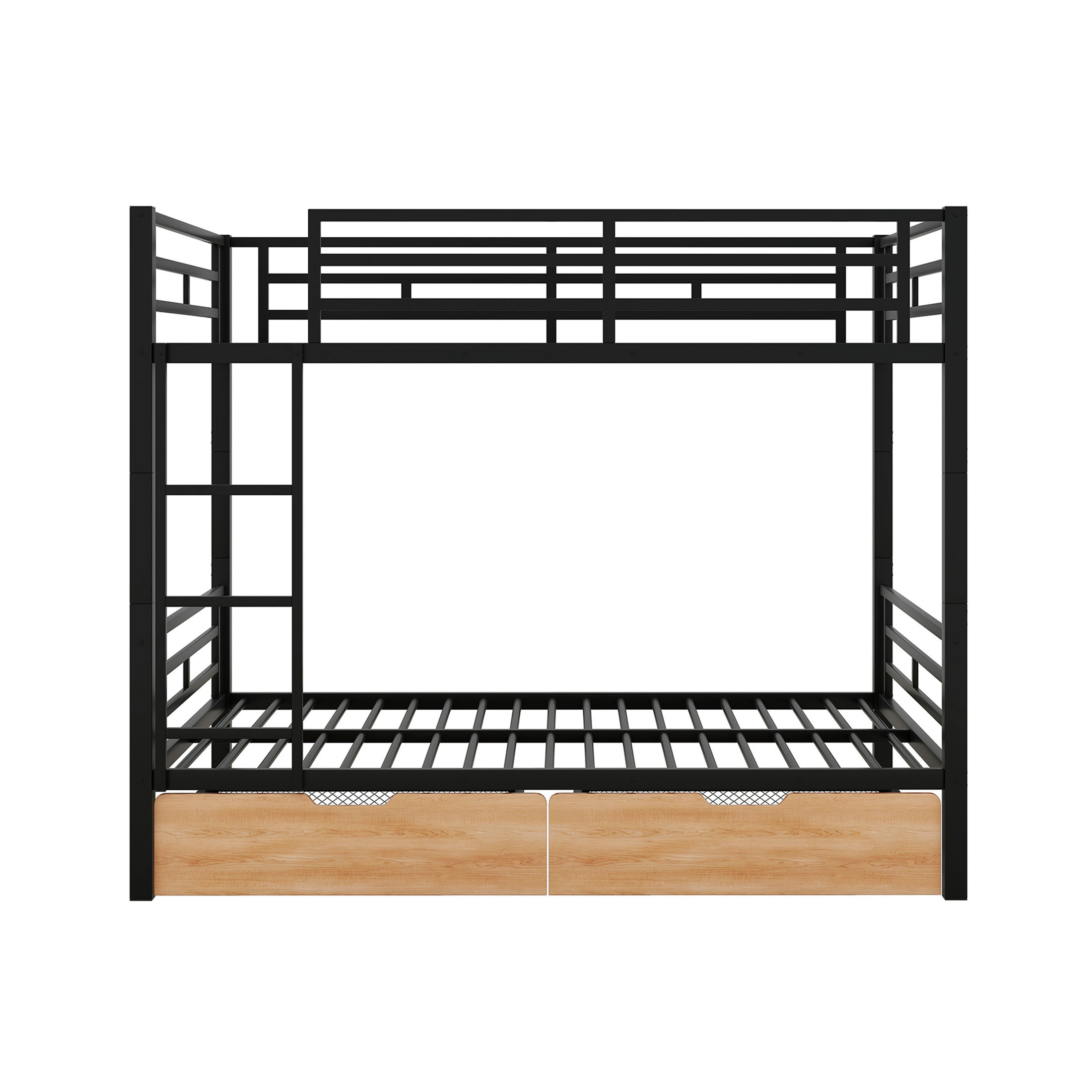 Mason & Marbles Metal Convertible Bunk Bed with 2 Drawers | Wayfair