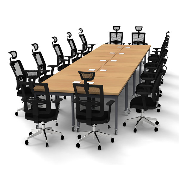 The Twillery Co. Albin 14 Person Conference Meeting Tables with 14 ...