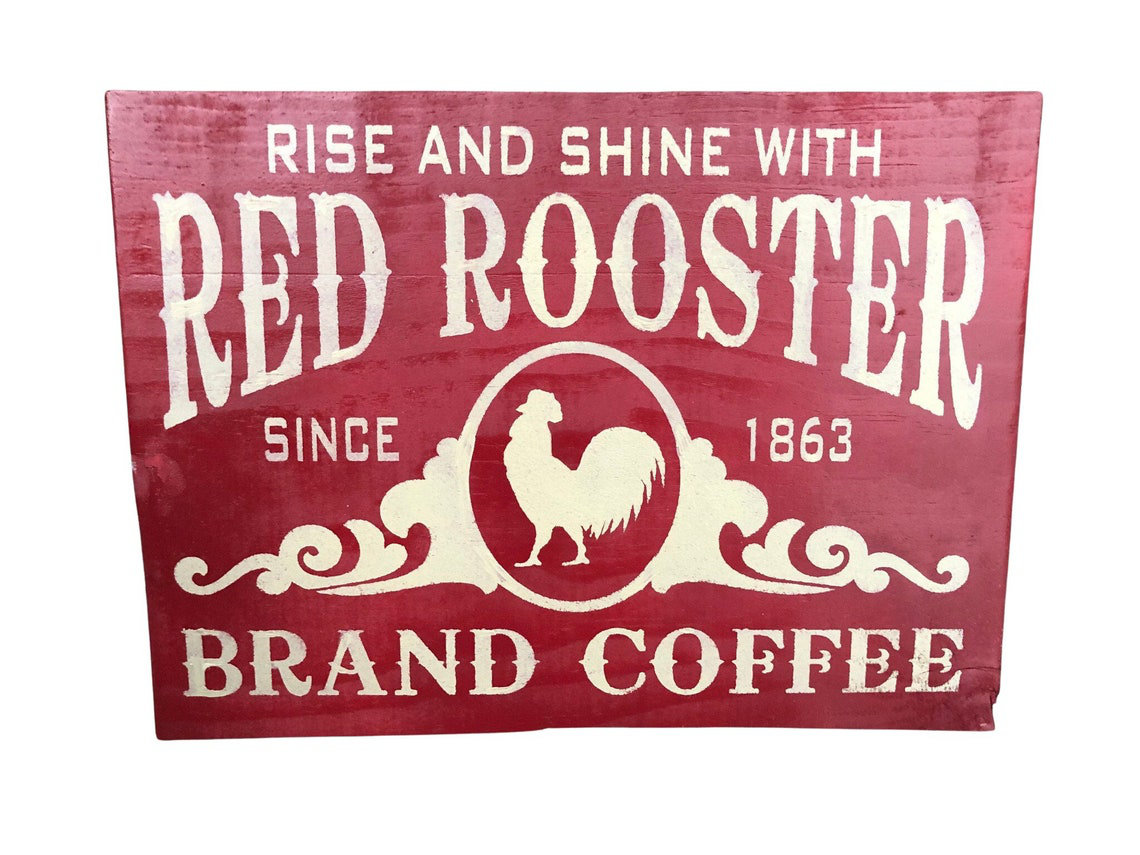 Trinx Rooster Coffee Sign Wall Décor | Wayfair