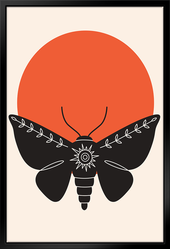 ATX Art Group LLC Sunshine Moth - Floater Frame Print on Canvas | Wayfair