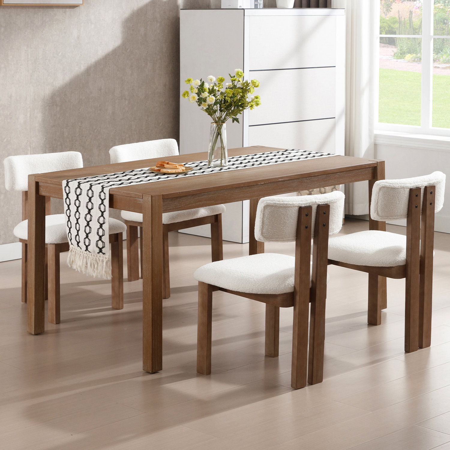 Latitude Run® Janeene Tufted Fabric Full Back Side Chair Dining Chair ...