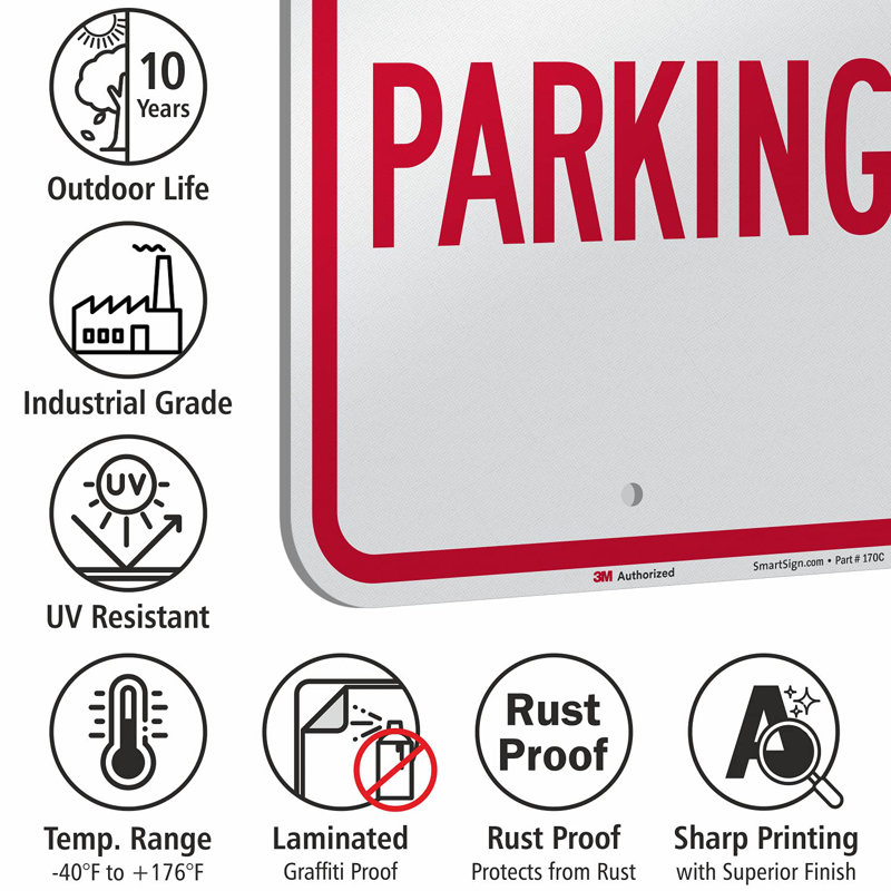 SmartSign No Parking 3M Diamond Grade Reflective | Wayfair