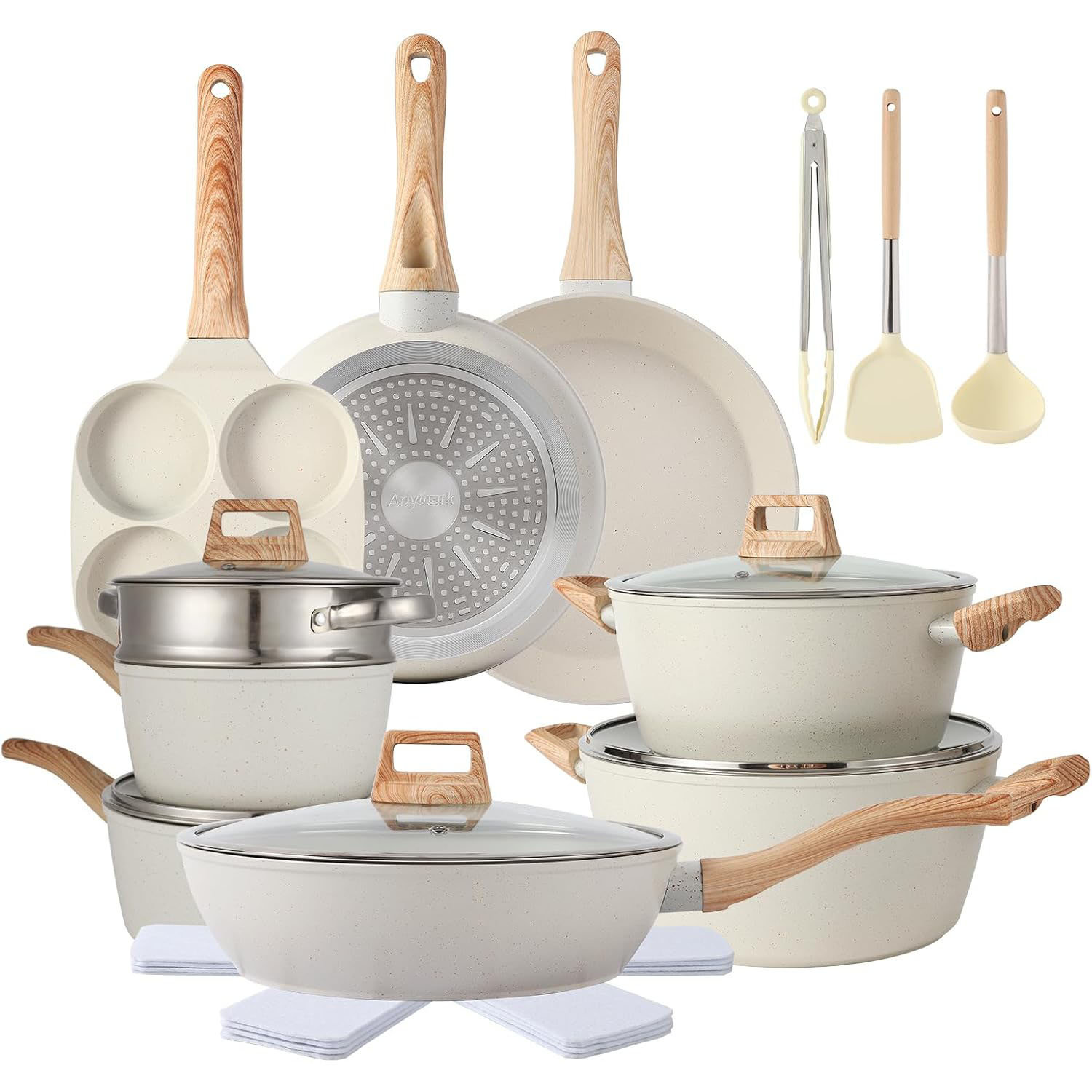 BN-LINKKL 21PCS Pots And Pans Set Non Stick Cookware Set Nonstick With ...