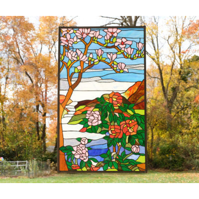 Bungalow Rose Plants & Flowers Window Panel | Wayfair