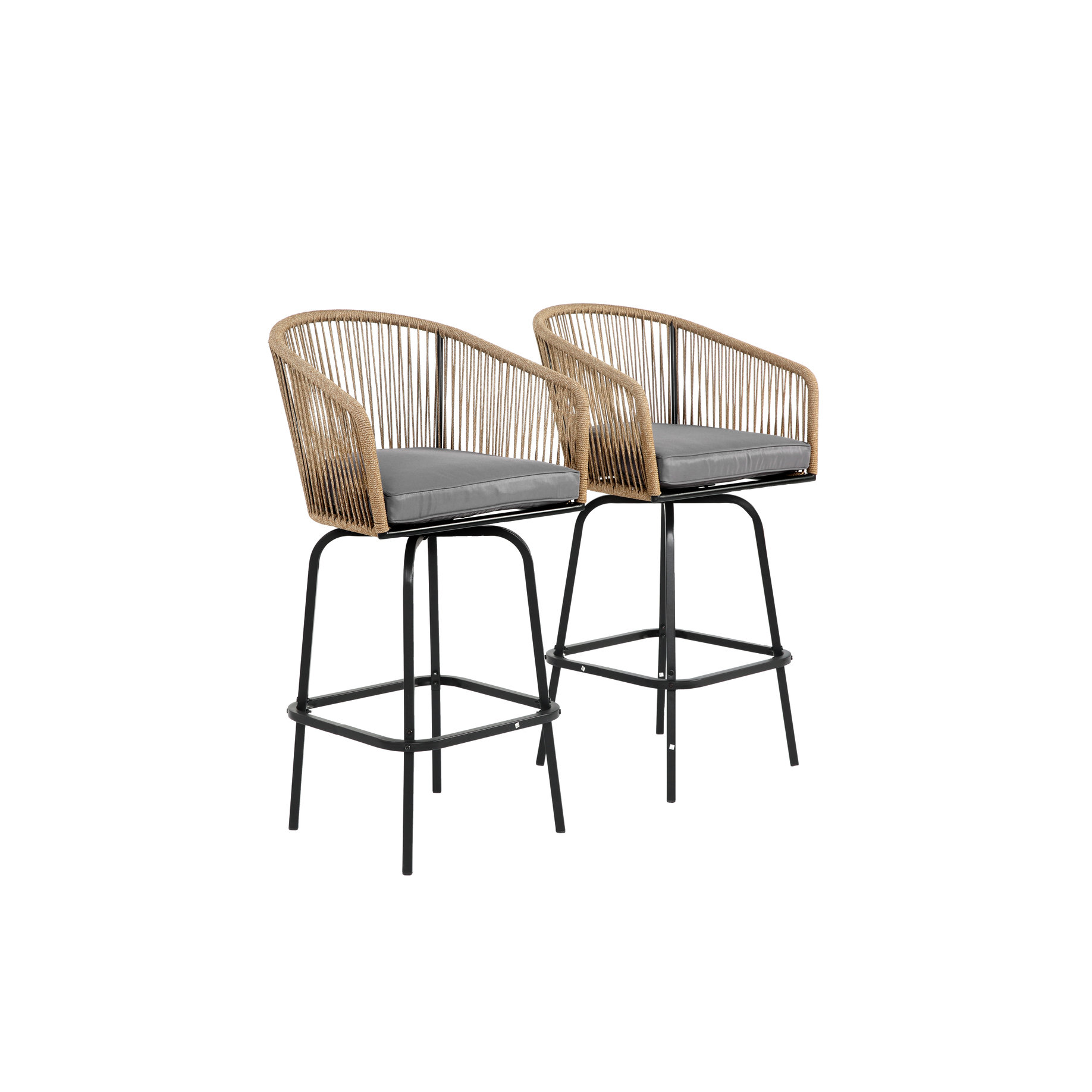 Bayou Breeze Outdoor Bar Stools Of 2 - Grey. With . All Weather Chairs ...
