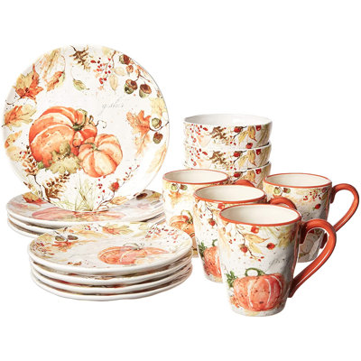 Certified International Autumn Harvest 16Pc Dinnerware Set & Reviews ...