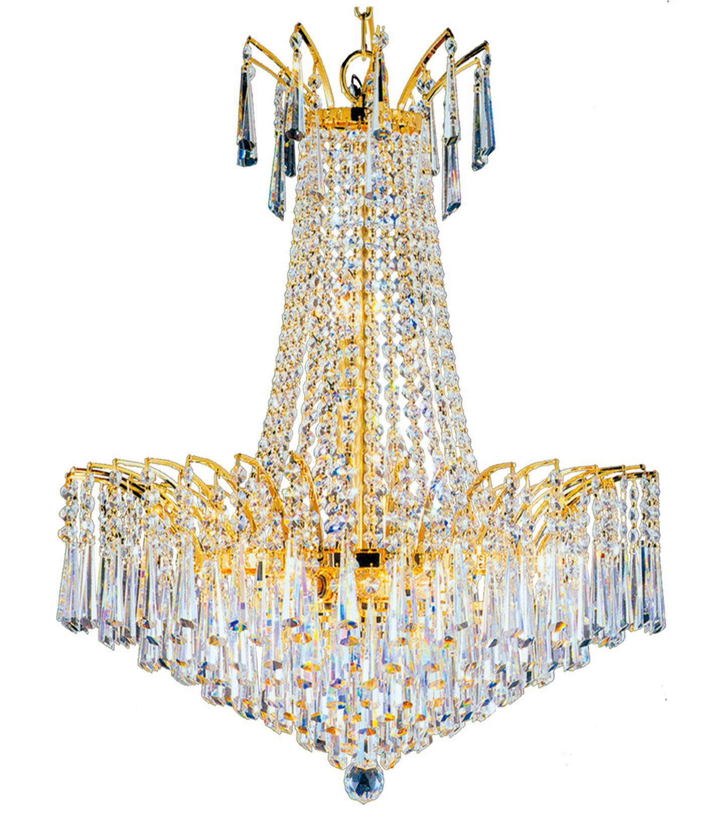 Rosdorf Park Carly-Jade Collection Crystal Chandelier In Gold 16X16 ...