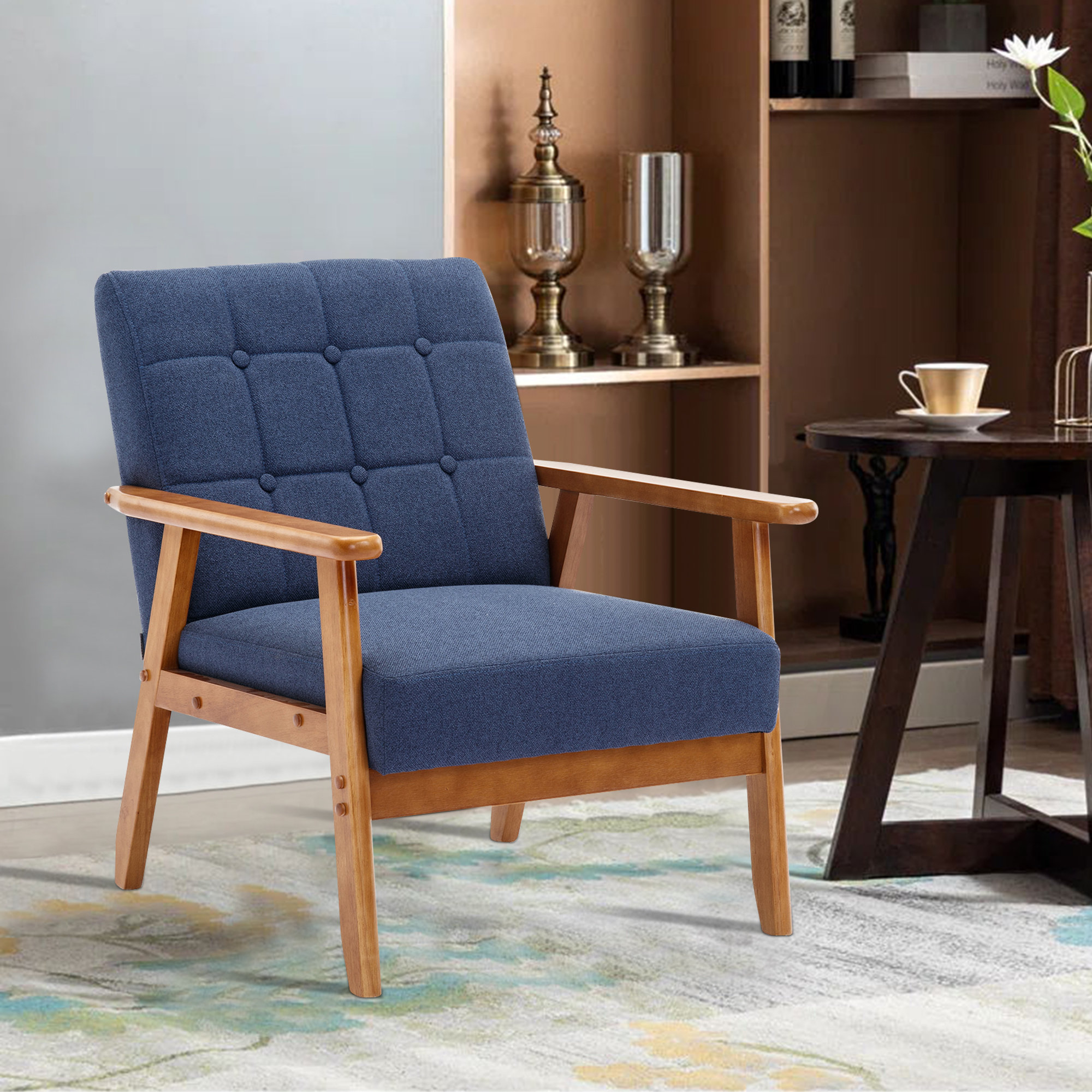 George Oliver Traynor 25.39" Tufted Upholstered Armchair | Wayfair