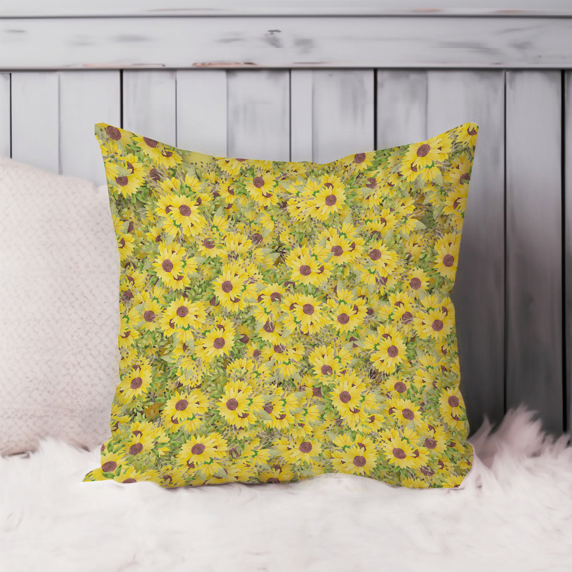 Ethan Taylor Floral Sunflowers Pattern IV Cottage & Cottagecore | Wayfair