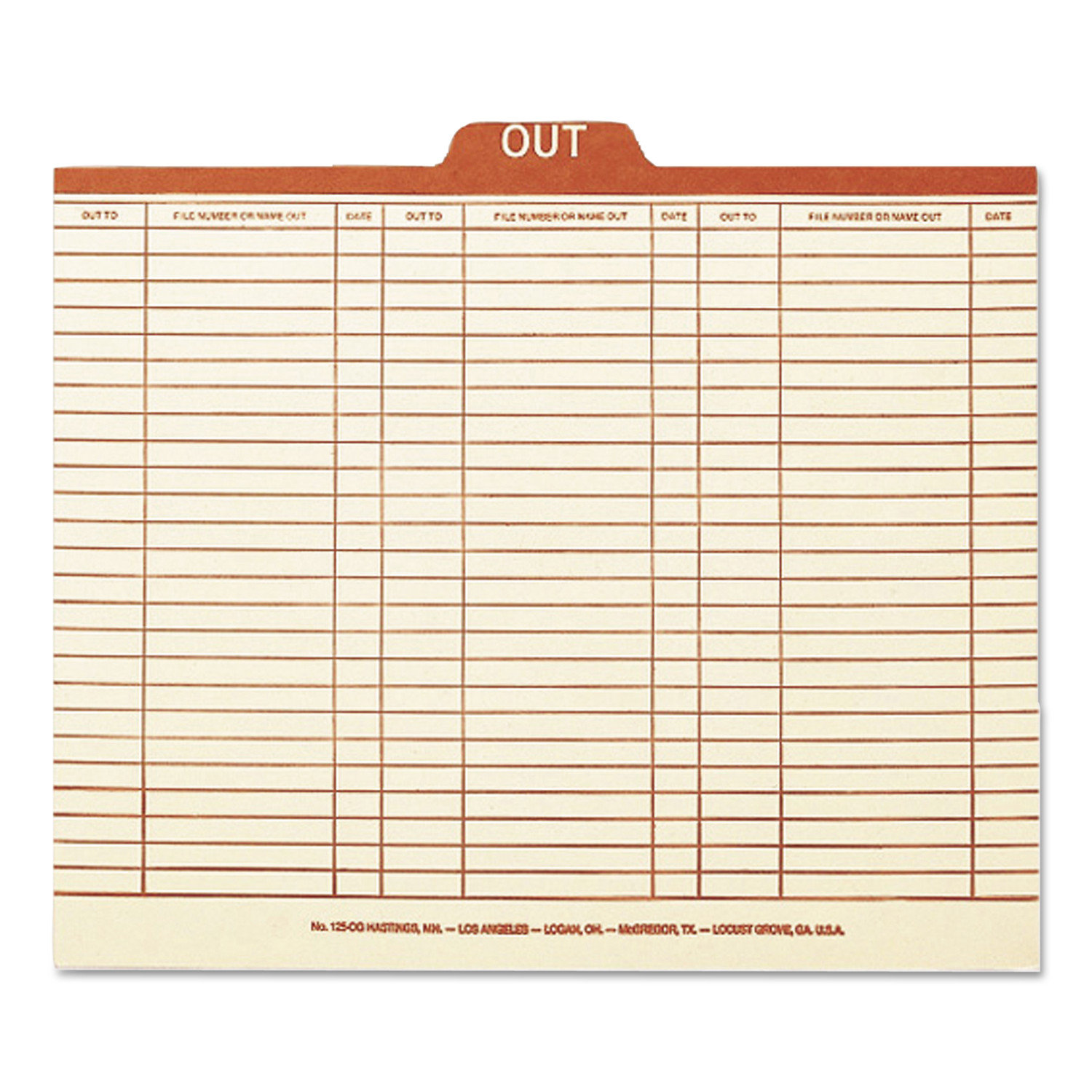 Smead Manufacturing Company Charge-Out Record Guides, Letter, 100/Box ...