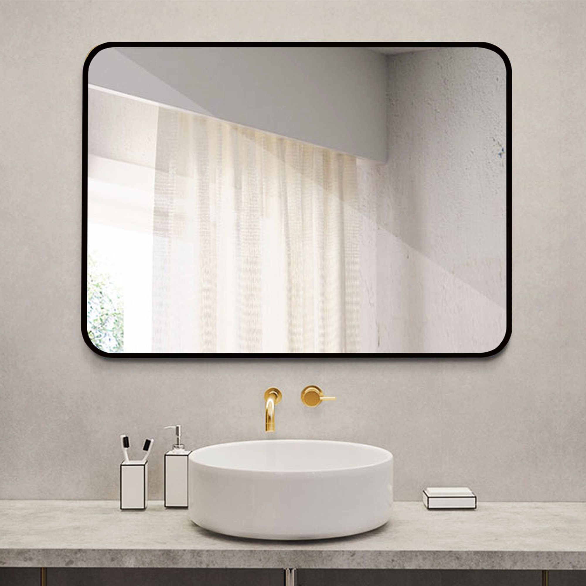 Latitude Run® Metal Flat Mirror & Reviews | Wayfair