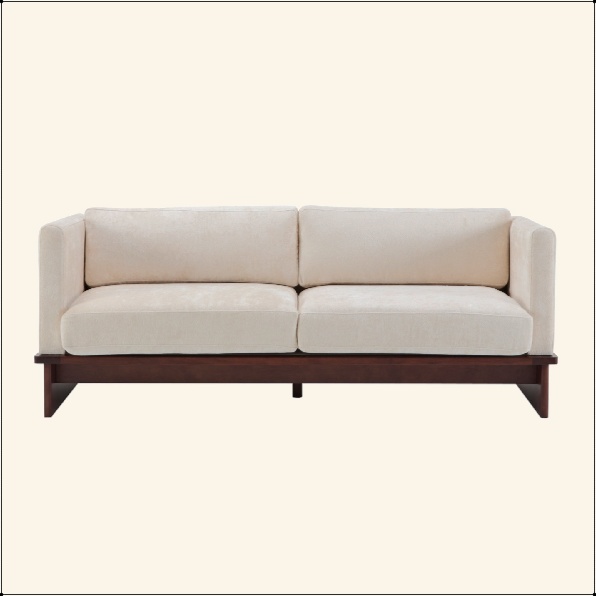 Latitude Run® 77 In. Square Arm Modern 3 Seater Boucle Sofa Upholstered ...