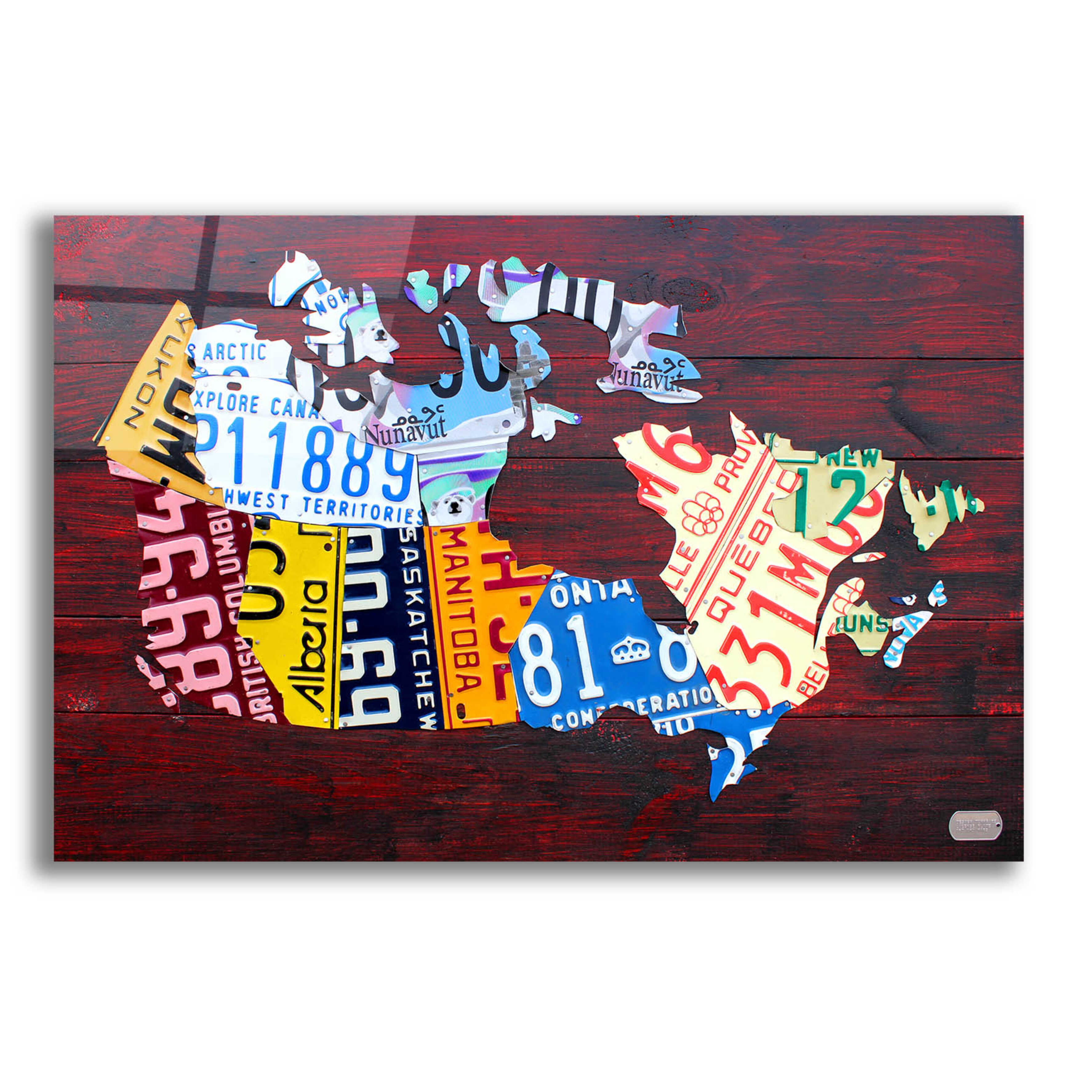 Williston Forge 'Canada Licence Plate Map' By Design Turnpike, Acrylic ...