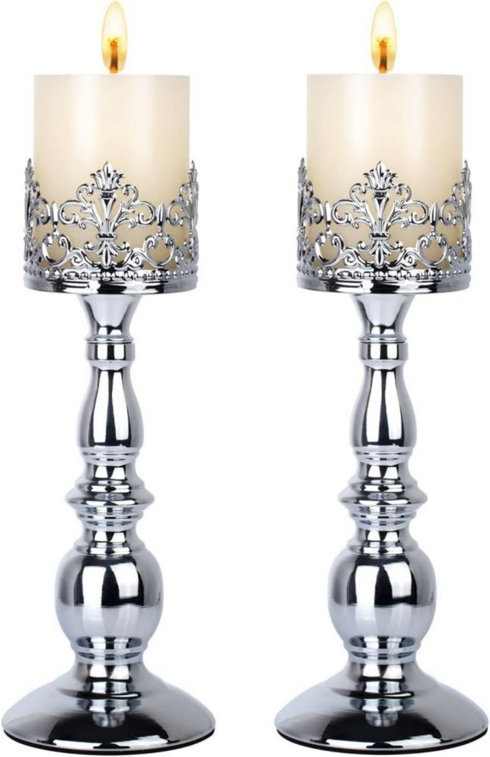 House of Hampton® Candle Holders For Pillar Candles Gothic Matte Black ...