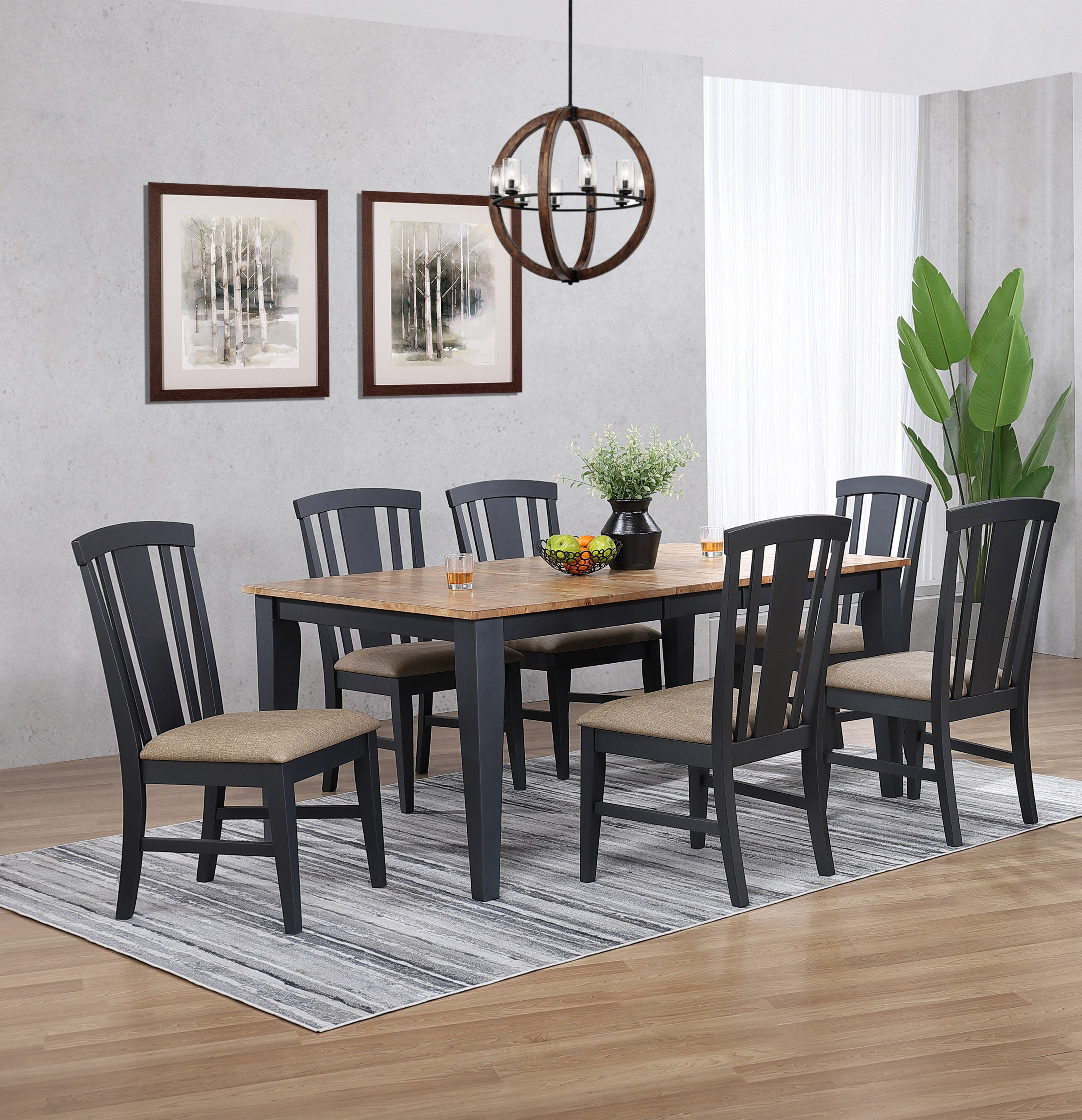 ECI Furniture Solid Wood Extendable Counter Height Leg Dining Table ...