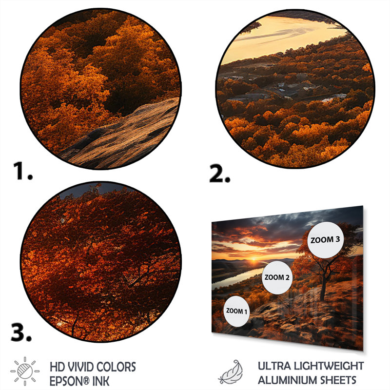 Design Art Connecticut Landscape II - Landscapes Metal Wall Art Prints ...