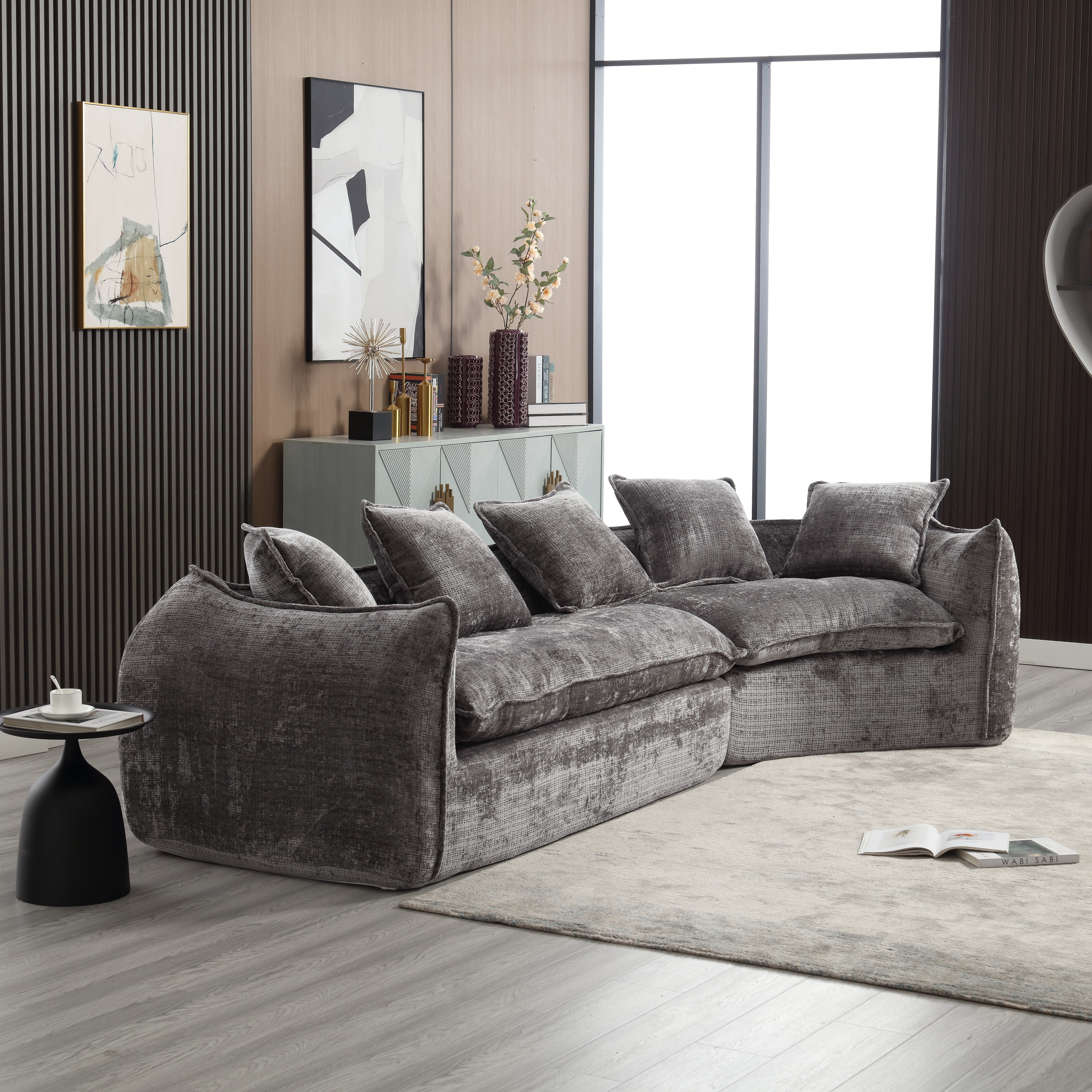 NFusion Jamal U-Shape Fabric Upholstered Sectional Sofa - Wayfair Canada