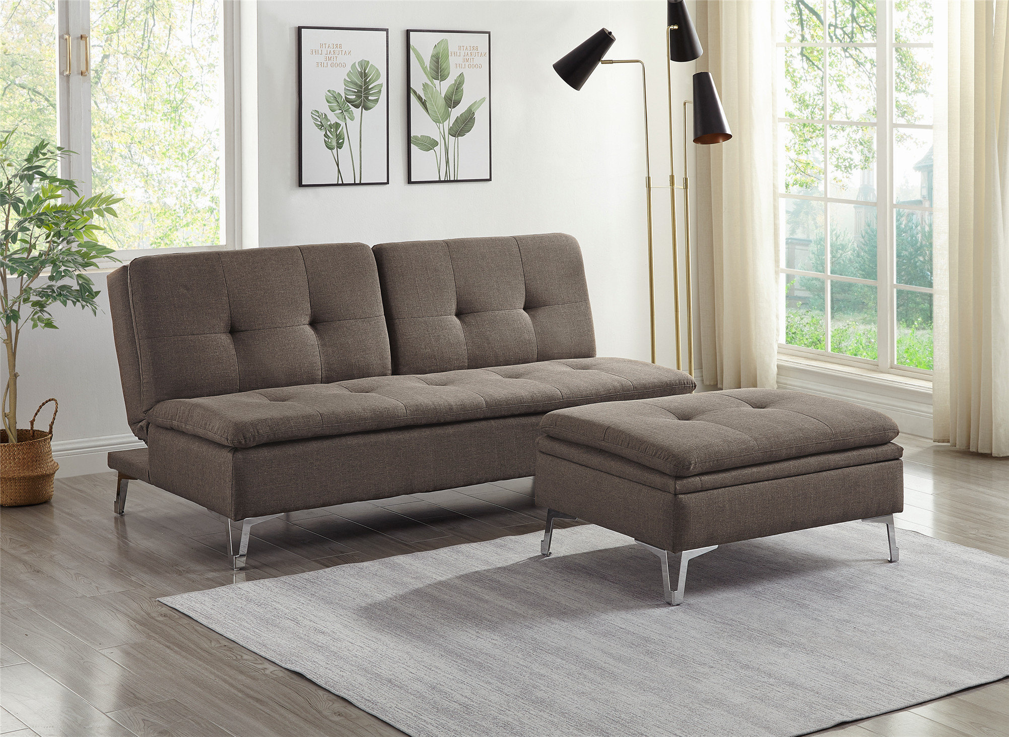 Orren Ellis Anbal Upholstered Storage Ottoman | Wayfair