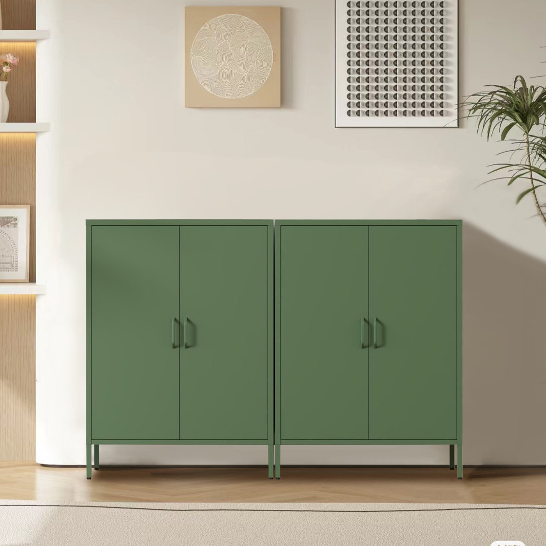 Ebern Designs The Metal Storage Locker, 40 Inches High, Comes With 2 ...