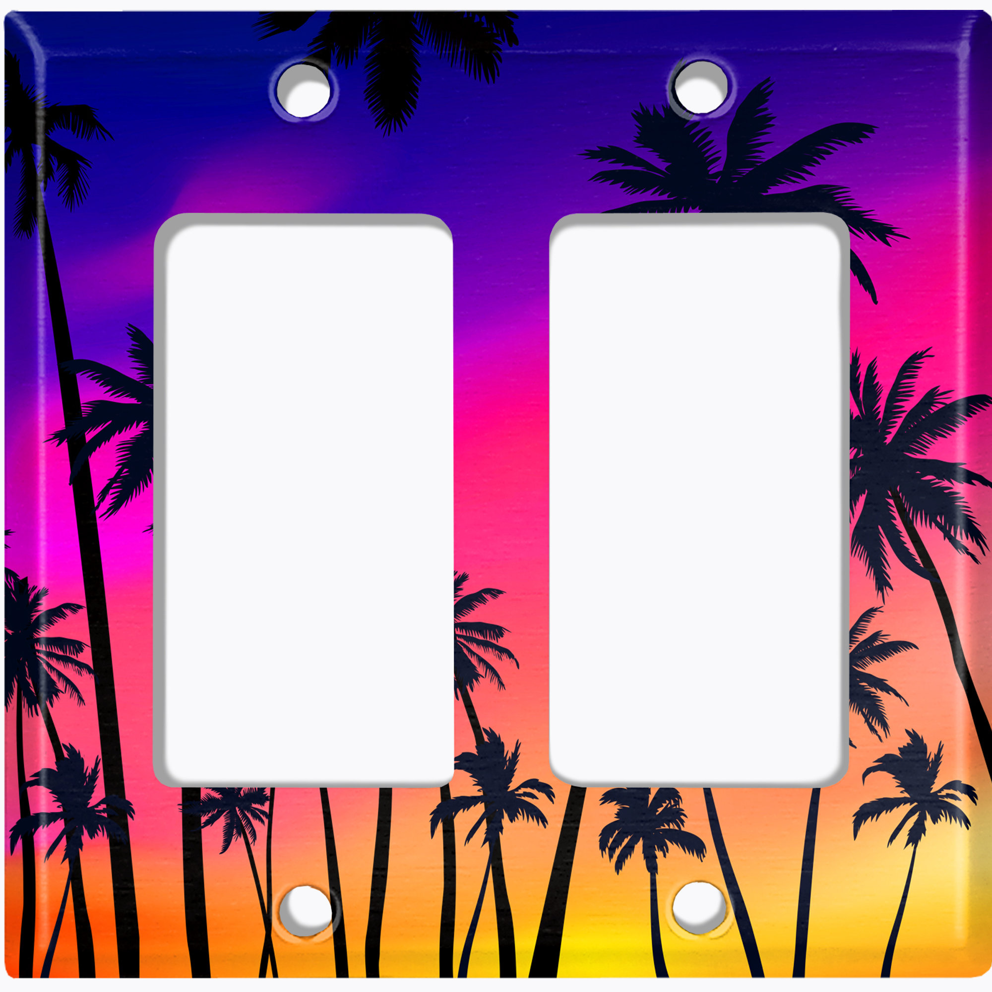 WorldAcc Metal Light Switch Plate Outlet Cover (Sunset Colourful Sky ...