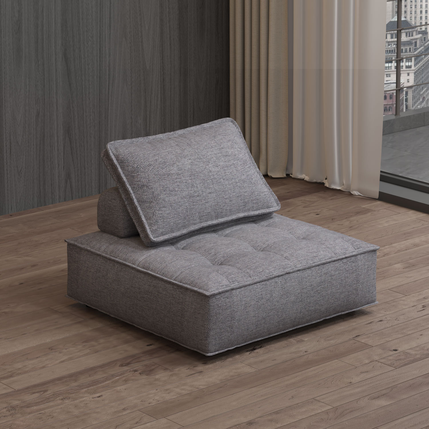 Latitude Run® Wojcek Comfy Upholstered Single Modular Accent Chair ...