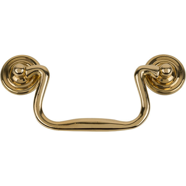 UNIQANTIQ HARDWARE SUPPLY Plain Cast Brass Swan Neck Drawer Bail Pull ...