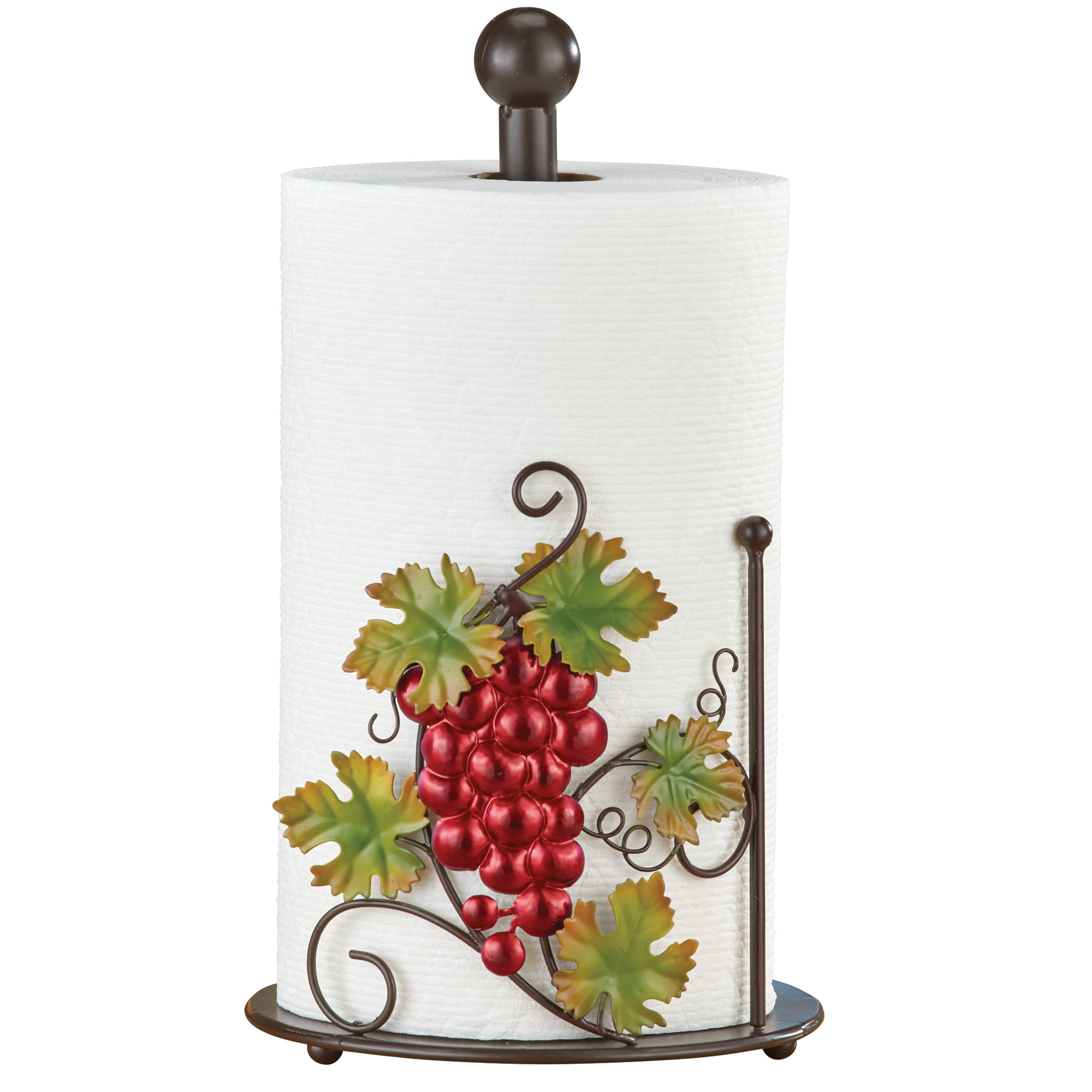 Winston Porter Metal Detailed Grape Paper Towel Holder | Wayfair