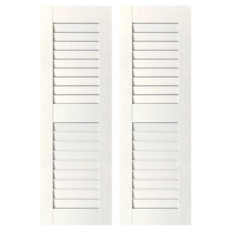 Four Seasons Outdoor Product 14'' Louvered Shutters & Reviews | Wayfair